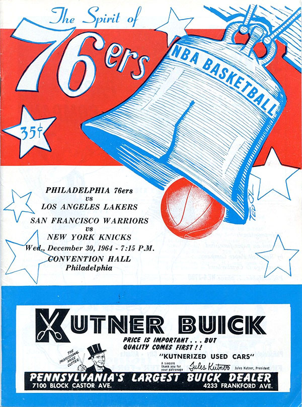 NBA Program: Philadelphia 76ers (1964-65) | SportsPaper.info