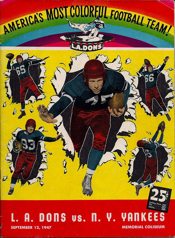 AAFC Program: Los Angeles Dons vs. New York Yankees (September 12, 1947 ...