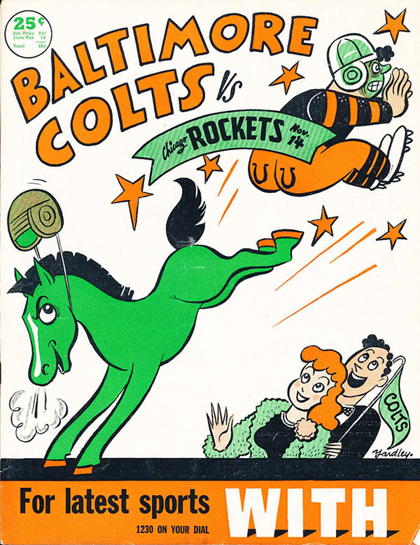 AAFC Program: Baltimore Colts vs. Chicago Rockets (November 14, 1948 ...
