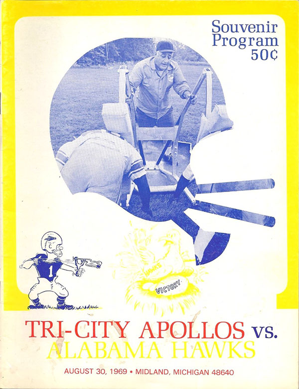 CoFL Game Program: Tri-City Apollos vs. Alabama Hawks (August 30, 1969 ...