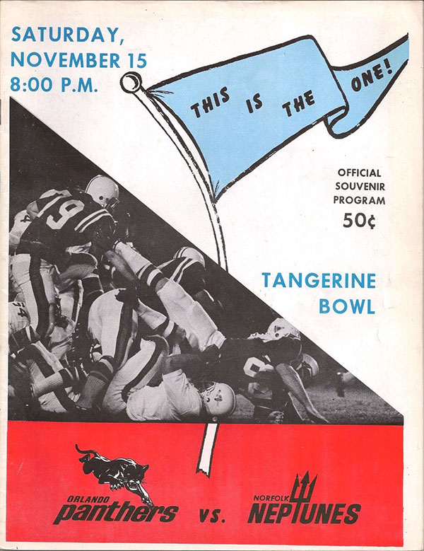 CoFL Game Program: Orlando Panthers vs. Norfolk Neptunes (November 15 ...