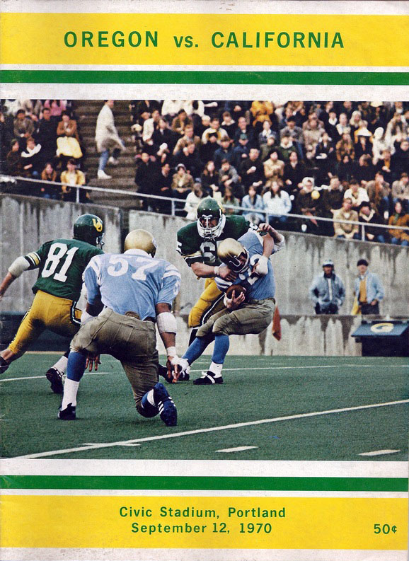 College Football Program: Oregon Ducks vs. California Golden Bears ...