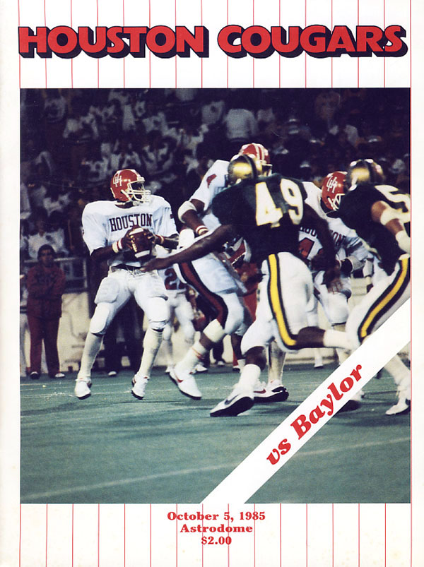 College Football Program: Houston Cougars vs. Baylor Bears (October 5 ...