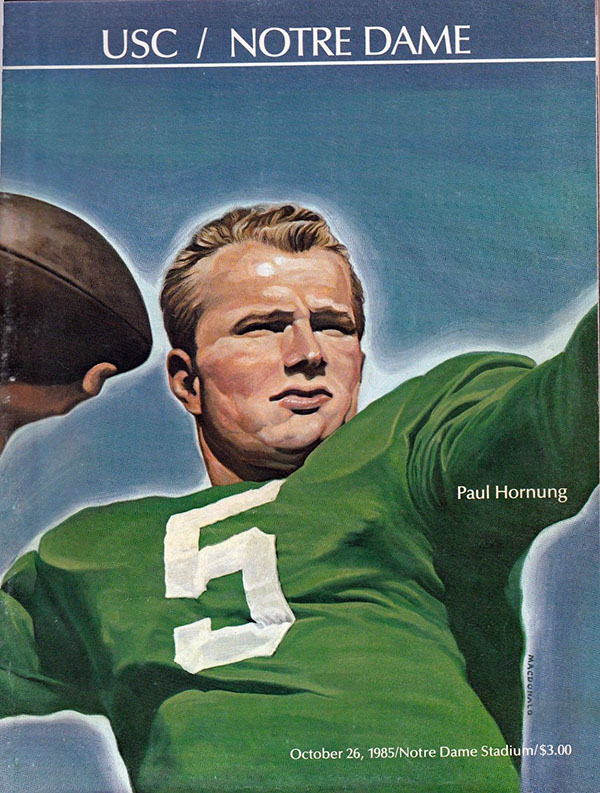 College Football Program: Notre Dame Fighting Irish vs. USC Trojans ...