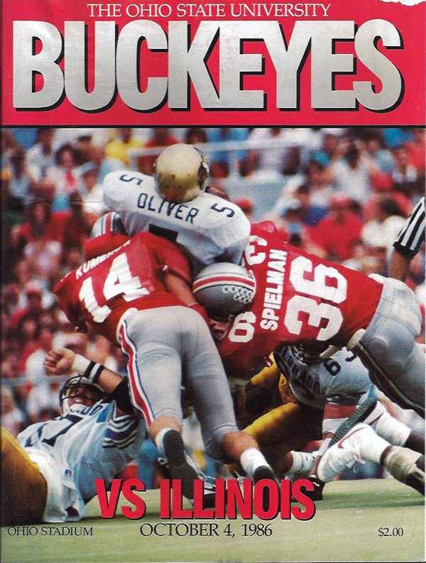 College Football Program: Ohio State Buckeyes vs. Illinois Fighting Illini (October 4, 1986 ...