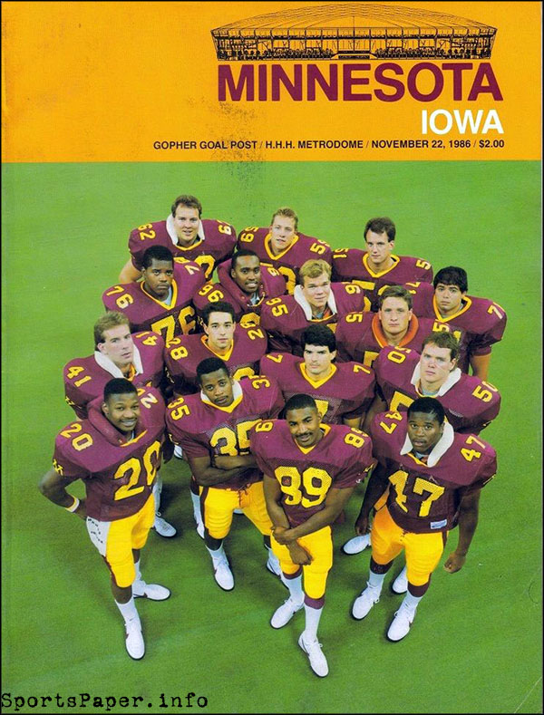 College Football Program: Minnesota Golden Gophers vs. Iowa Hawkeyes ...