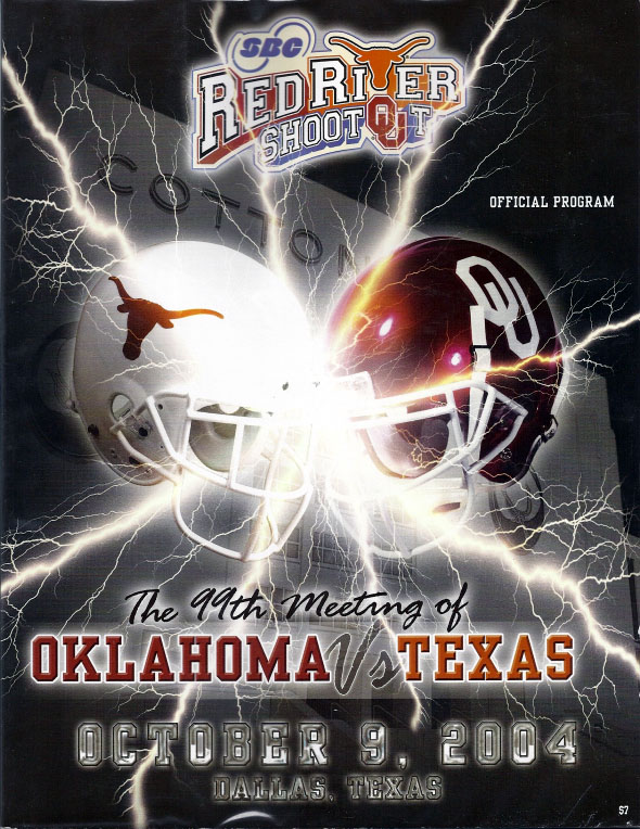 College Football Program: Texas Longhorns vs. Oklahoma Sooners (October ...