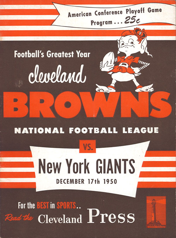 NFL Program: Cleveland Browns vs. New York Giants (December 17, 1950 ...