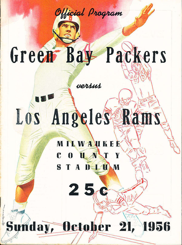 NFL Program: Green Bay Packers vs. Los Angeles Rams (October 21, 1956 ...