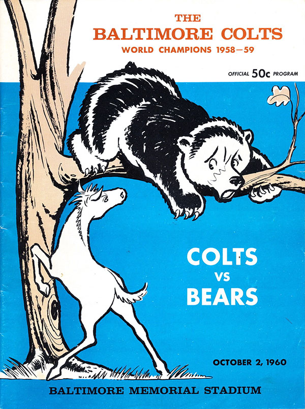 NFL Program: Baltimore Colts vs. Chicago Bears (October 2, 1960 ...