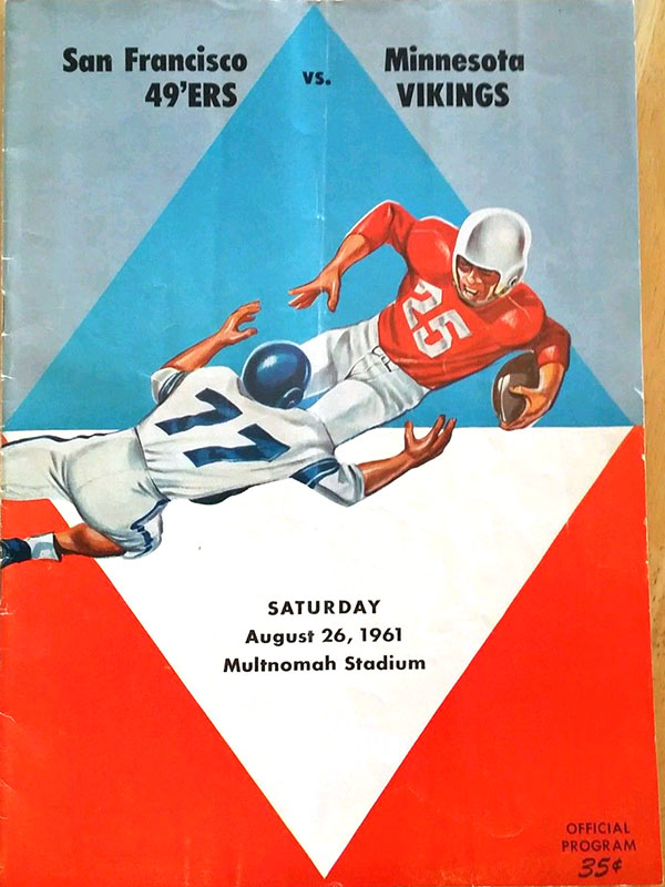 NFL Program: San Francisco 49ers vs. Minnesota Vikings (August 26, 1961 ...