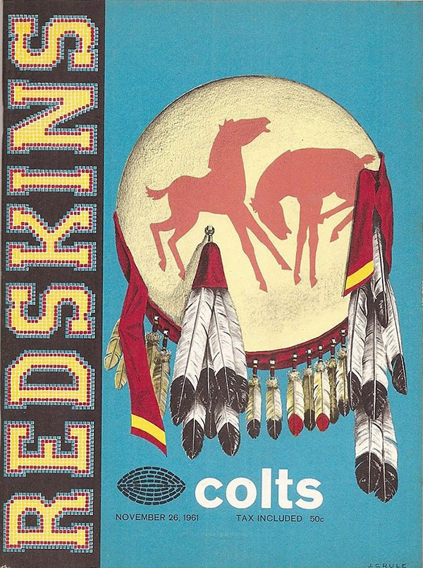 NFL Program: Washington Redskins vs. Baltimore Colts (November 26, 1961 ...