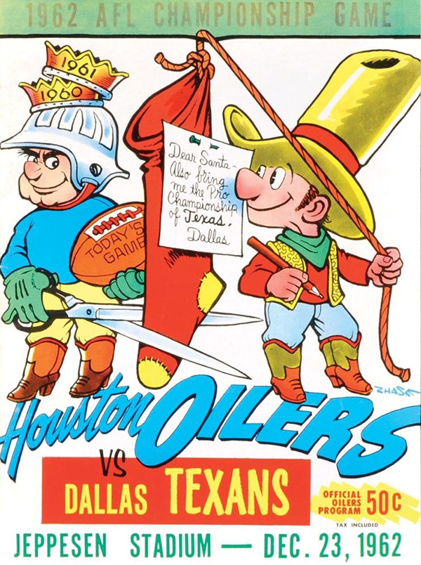 AFL Program: Houston Oilers vs. Dallas Texans (December 23, 1962 ...