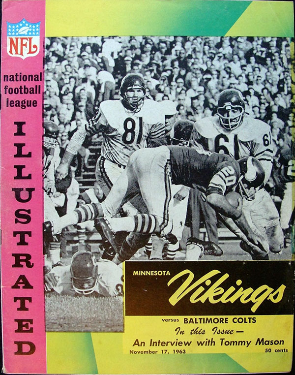 NFL Program: Minnesota Vikings vs. Baltimore Colts (November 17, 1963 ...