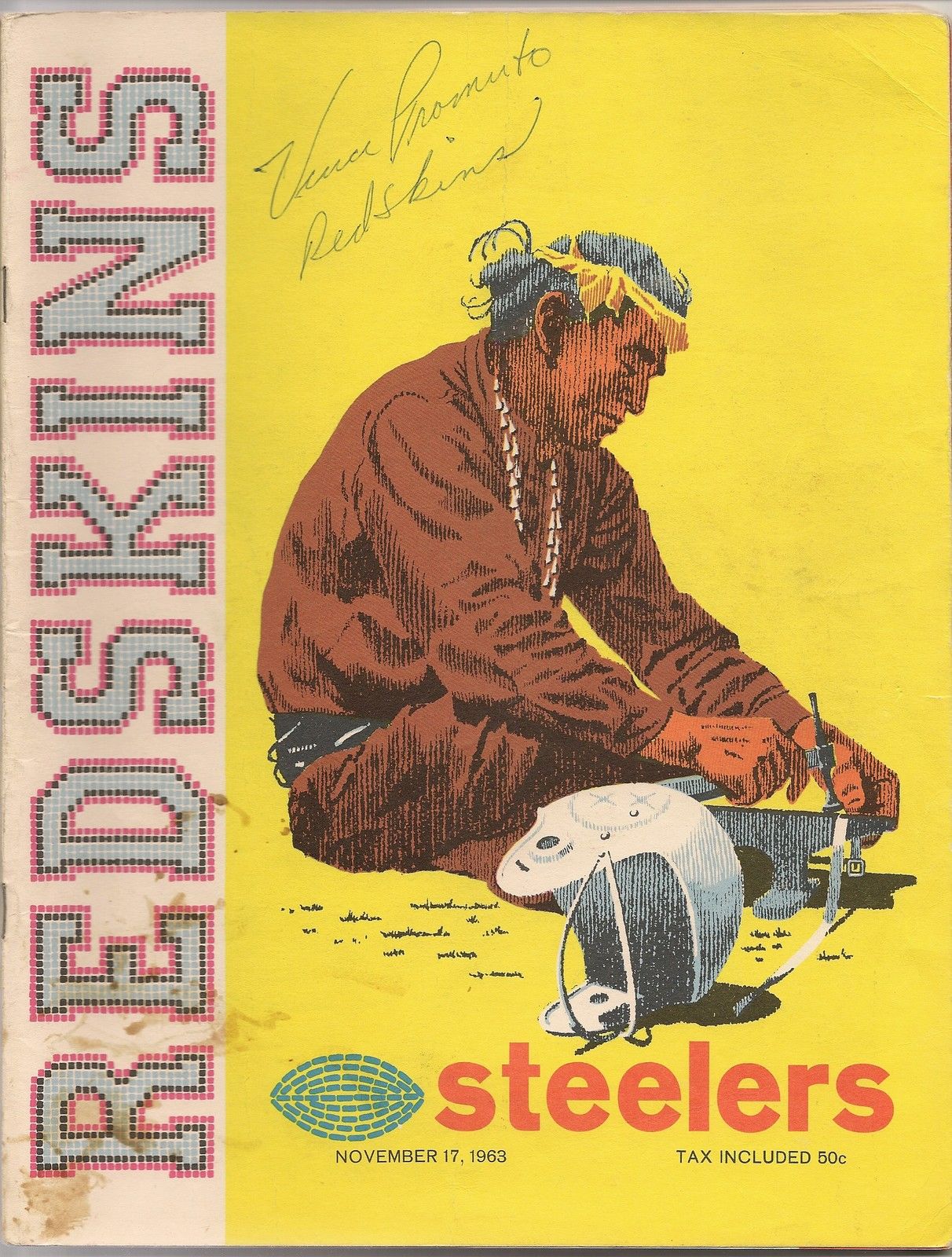 NFL Program: Washington Redskins vs. Pittsburgh Steelers (November 17 ...