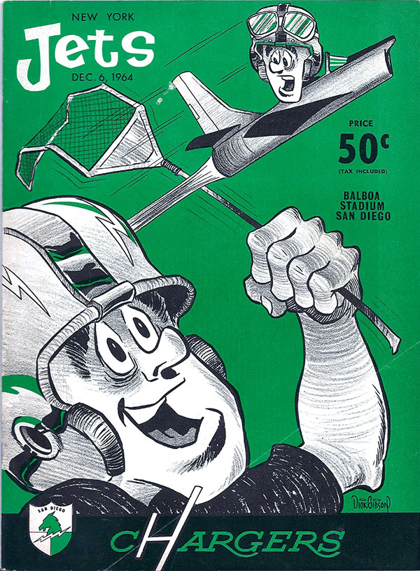 AFL Program: San Diego Chargers vs. New York Jets (December 6, 1964 ...