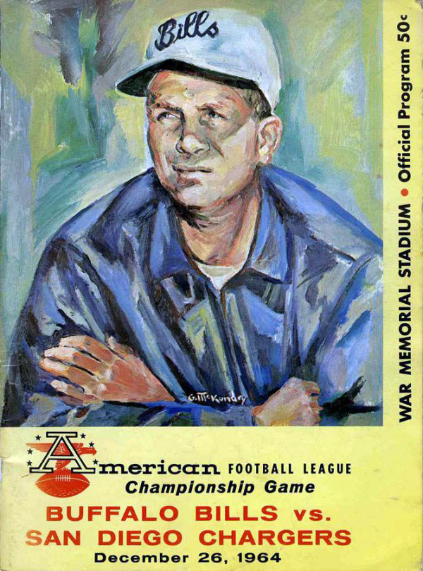 AFL Program: Buffalo Bills vs. San Diego Chargers (December 26, 1964 ...