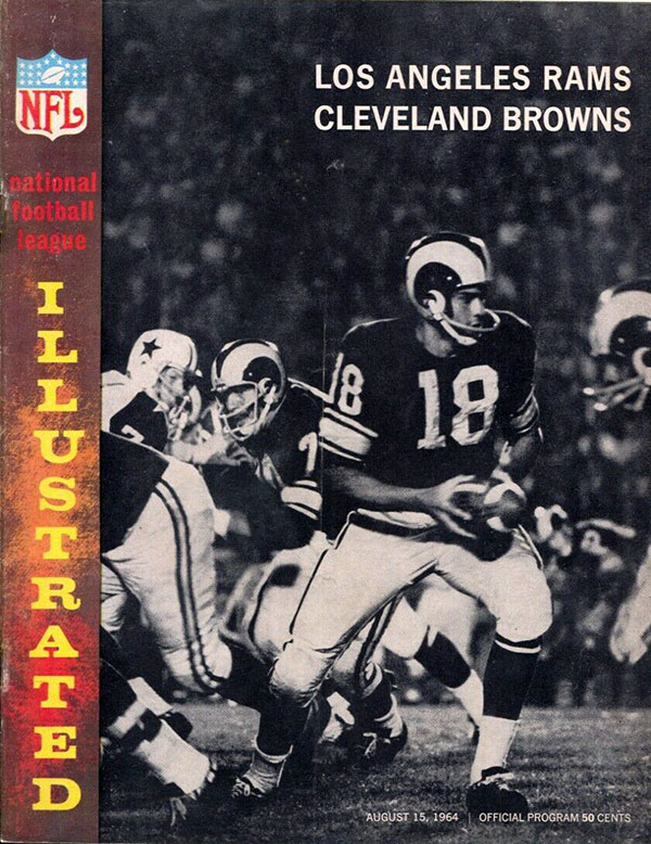 NFL Program: Los Angeles Rams vs. Cleveland Browns (August 15, 1964 ...