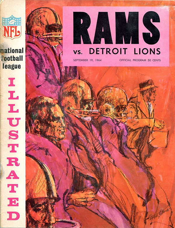 NFL Program: Los Angeles Rams vs. Detroit Lions (September 19, 1964 ...