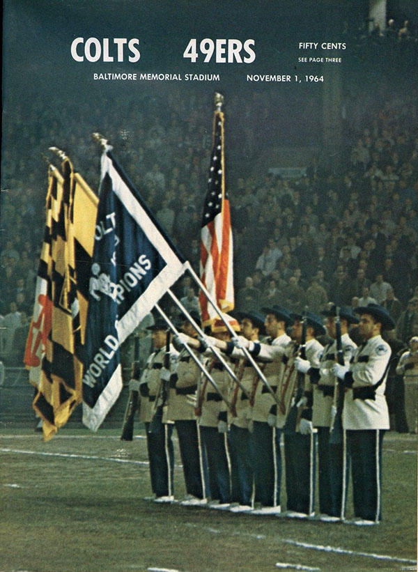 NFL Program: Baltimore Colts vs. San Francisco 49ers (November 1, 1964 ...
