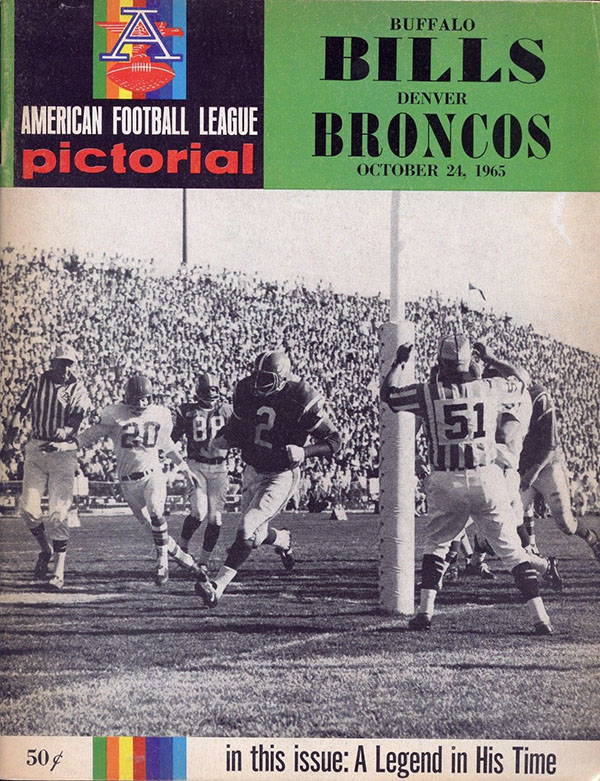 AFL Program: Buffalo Bills vs. Denver Broncos (October 24, 1965 ...