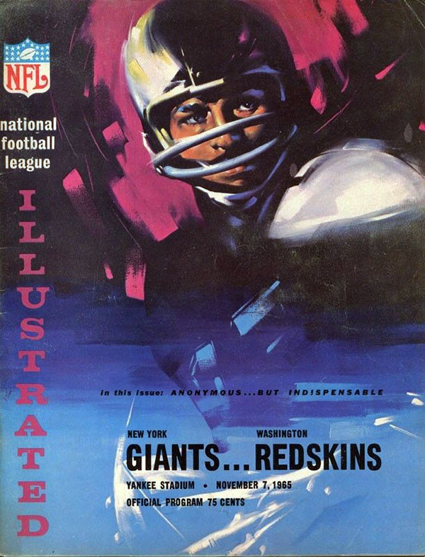 NFL Program: New York Giants vs. Washington Redskins (November 7, 1965 ...