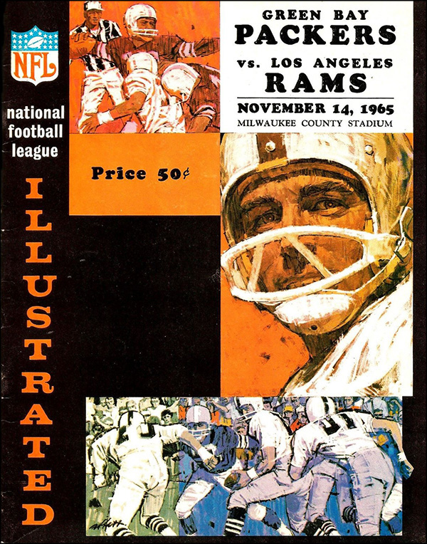 NFL Program: Green Bay Packers vs. Los Angeles Rams (November 14, 1965 ...