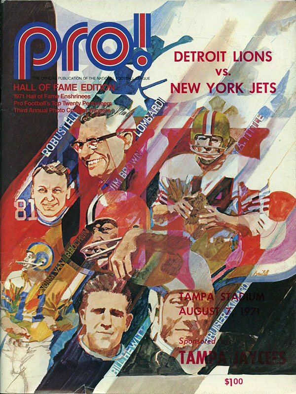 NFL Program: Detroit Lions vs. New York Jets (August 7, 1971 ...