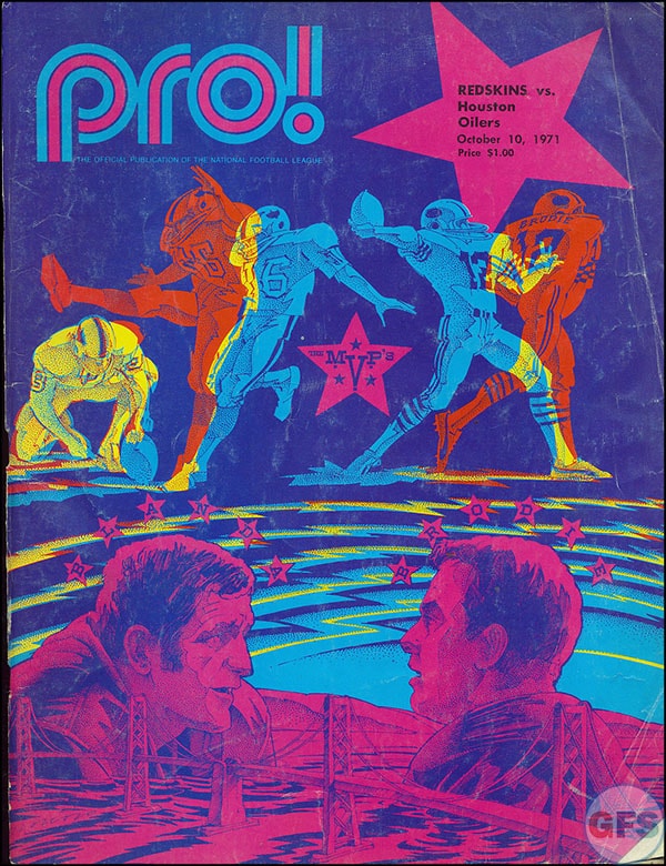 NFL Program: Washington Redskins vs. Houston Oilers (October 10, 1971 ...