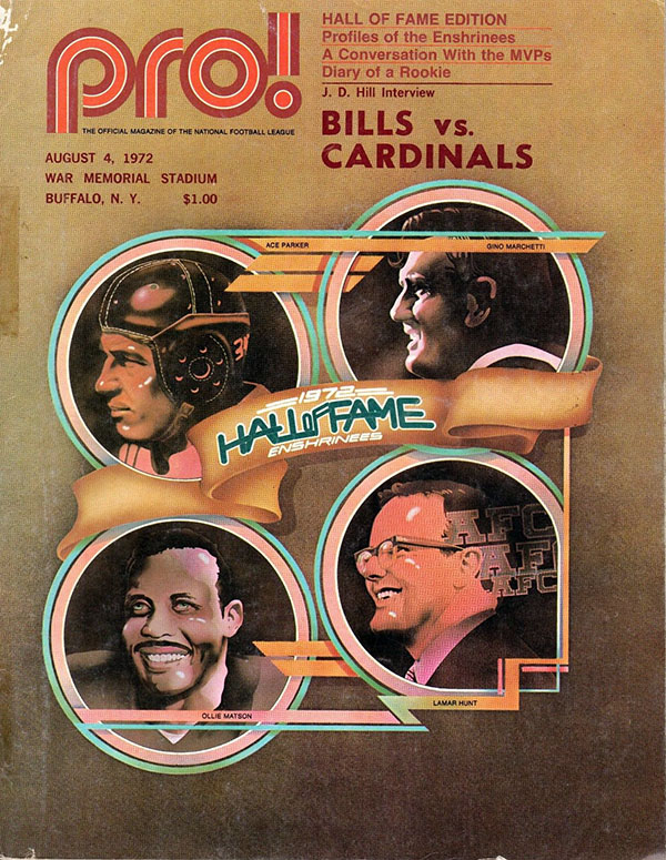 NFL Program: Buffalo Bills vs. St. Louis Cardinals (August 4, 1972 ...