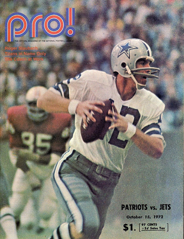 NFL Program: New England Patriots vs. New York Jets (October 15, 1972 ...