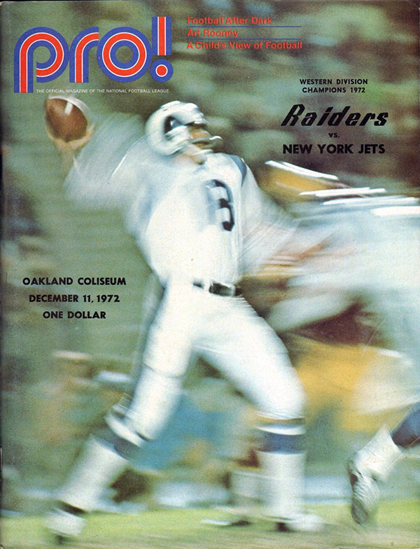 NFL Program: Oakland Raiders vs. New York Jets (December 11, 1972 ...