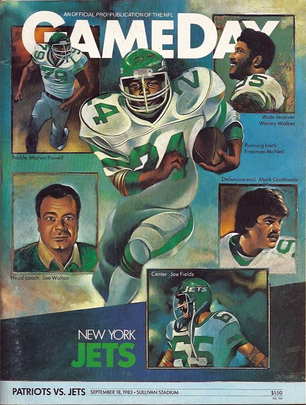 NFL Program: New England Patriots vs. New York Jets (September 18, 1983 ...