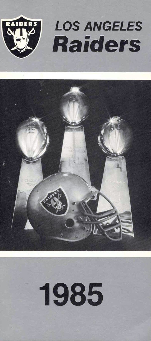 NFL Media Guide: Los Angeles Raiders (1985) | SportsPaper.info