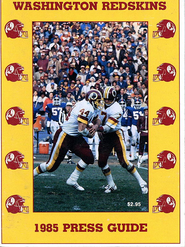 NFL Media Guide: Washington Redskins (1985) | SportsPaper.info