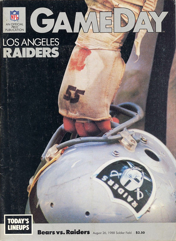 NFL Program: Chicago Bears vs. Los Angeles Raiders (August 26, 1988 ...