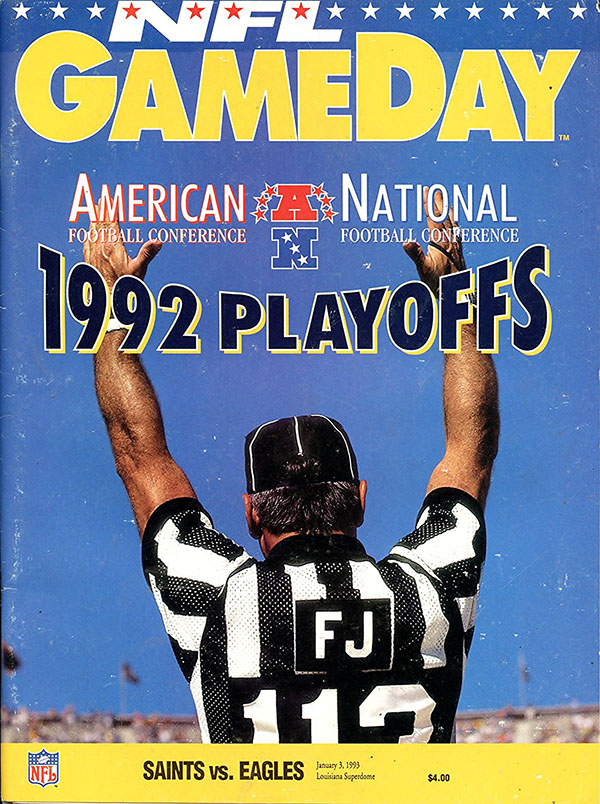 NFL Program: New Orleans Saints vs. Philadelphia Eagles (January 3 ...
