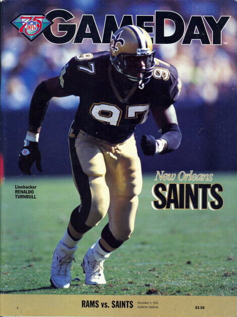 NFL Program: Los Angeles Rams vs. New Orleans Saints (December 4, 1994 ...