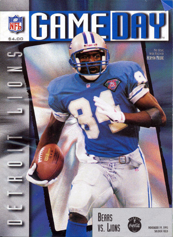 NFL Program: Chicago Bears vs. Detroit Lions (November 19, 1995 ...