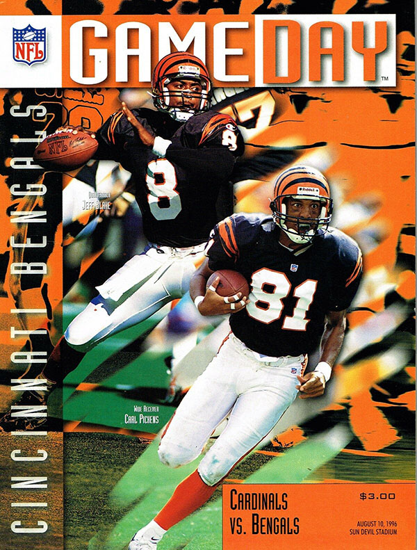 NFL Program: Arizona Cardinals vs. Cincinnati Bengals (August 10, 1996 ...