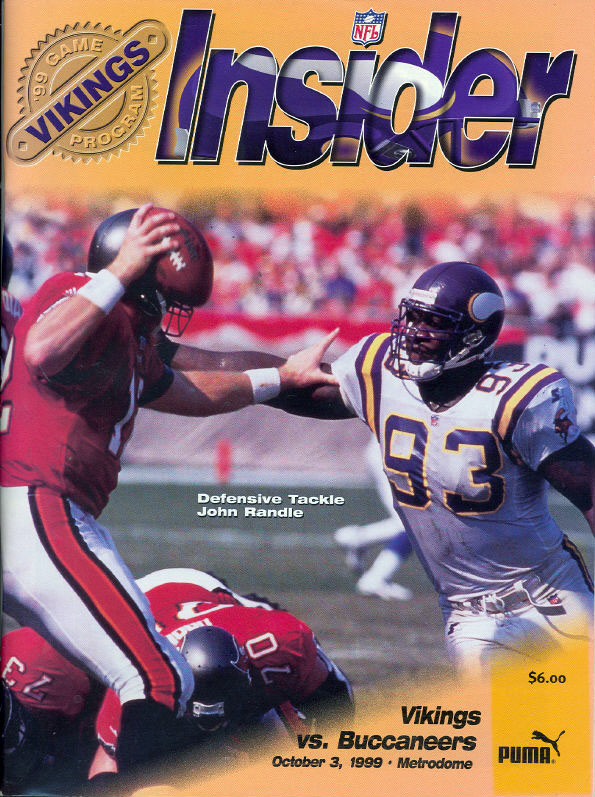 NFL Program: Minnesota Vikings vs. Tampa Bay Buccaneers (October 3 ...