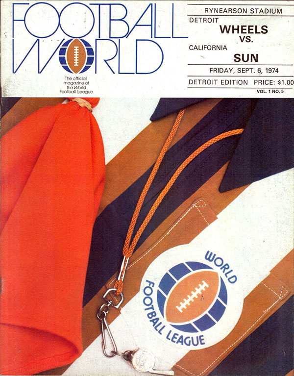 WFL Program: Detroit Wheels vs. Southern California Sun (September 6 ...