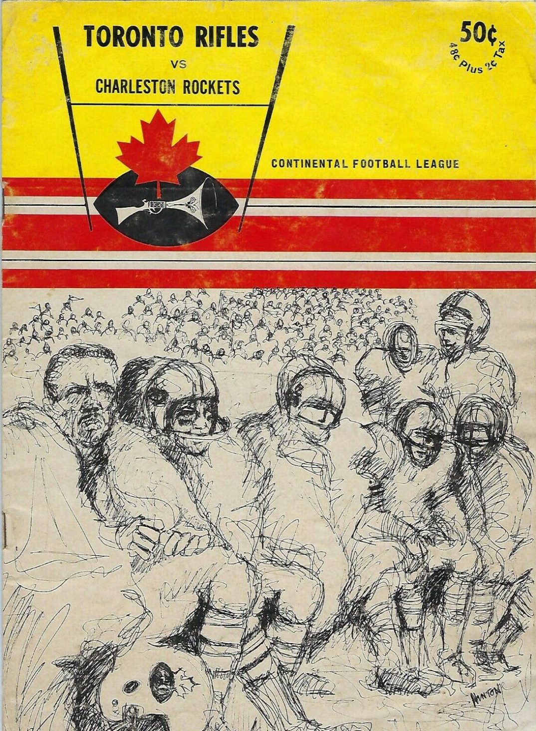1966 Toronto Rifles Game Publications – SportsPaper.info