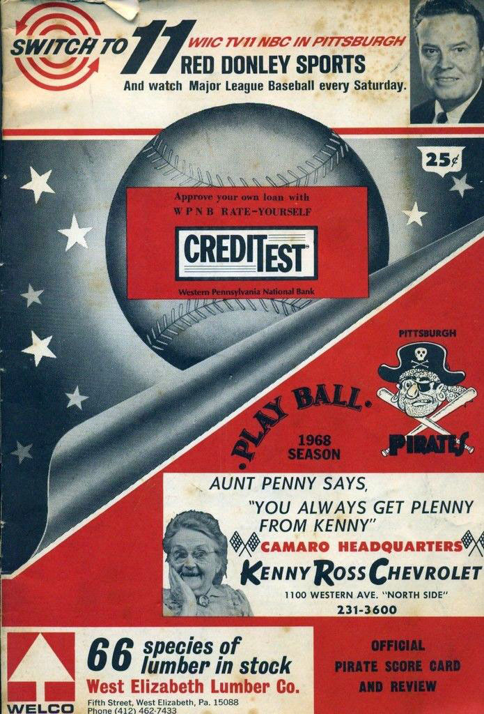 1968 Pittsburgh Pirates Game Publications – SportsPaper.info