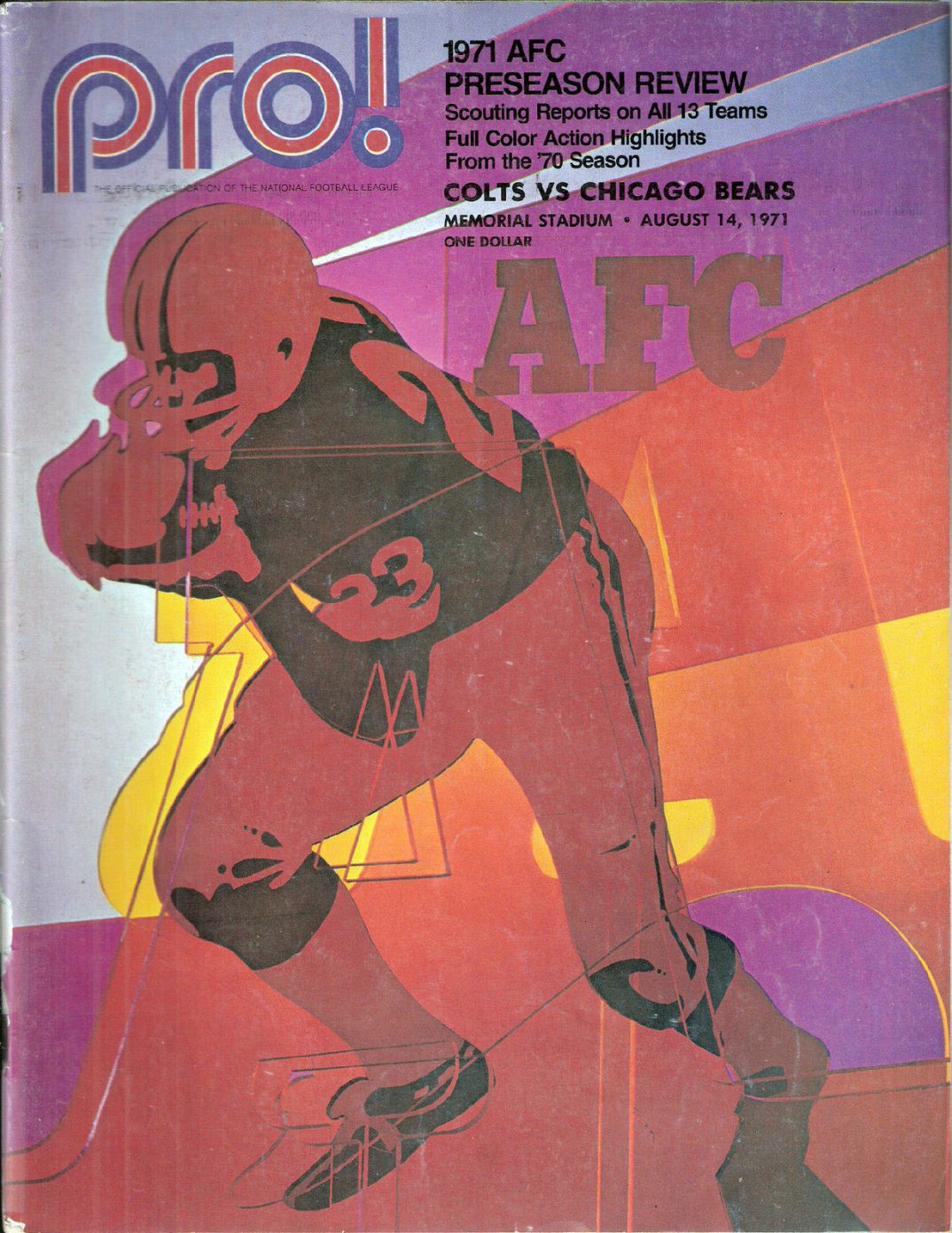 1971 Baltimore Colts Game Publications – SportsPaper.info