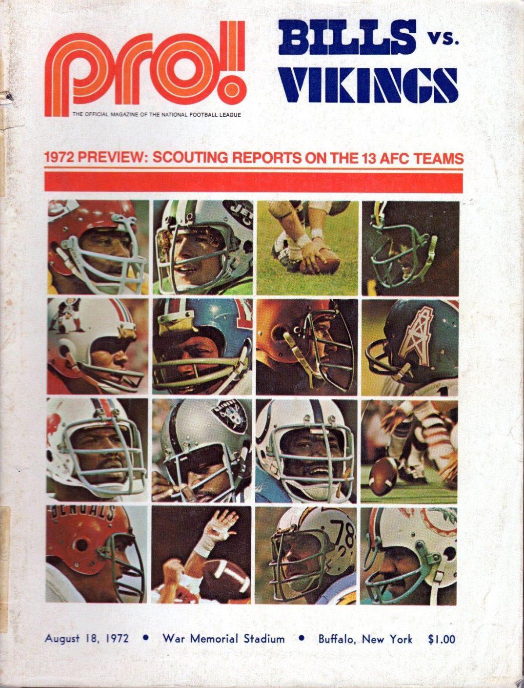 1972 Buffalo Bills Game Publications – SportsPaper.info