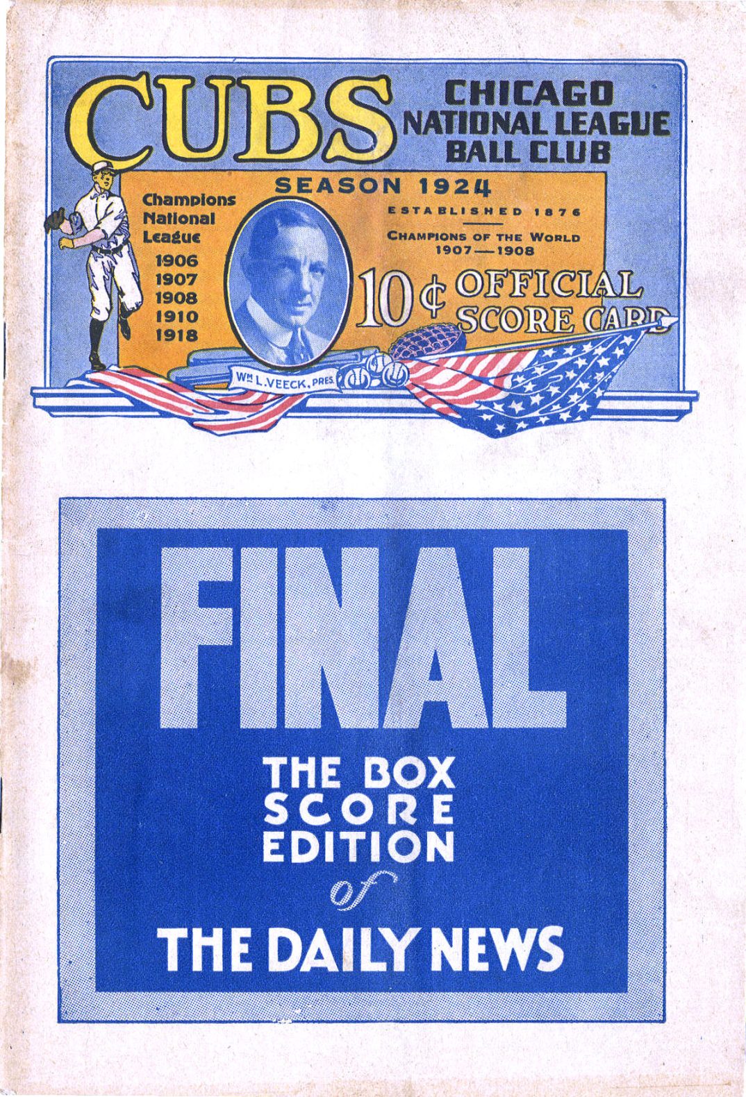 1920s Chicago Cubs Game Publications – SportsPaper.info