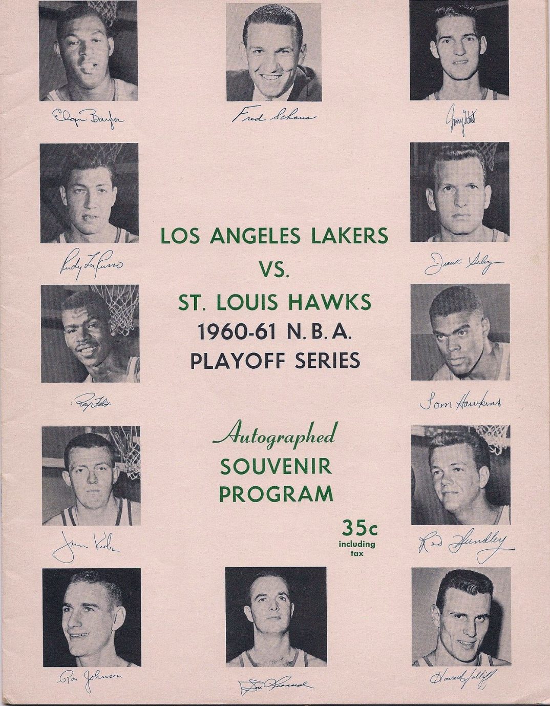 1960-61 Los Angeles Lakers Game Publications – SportsPaper.info