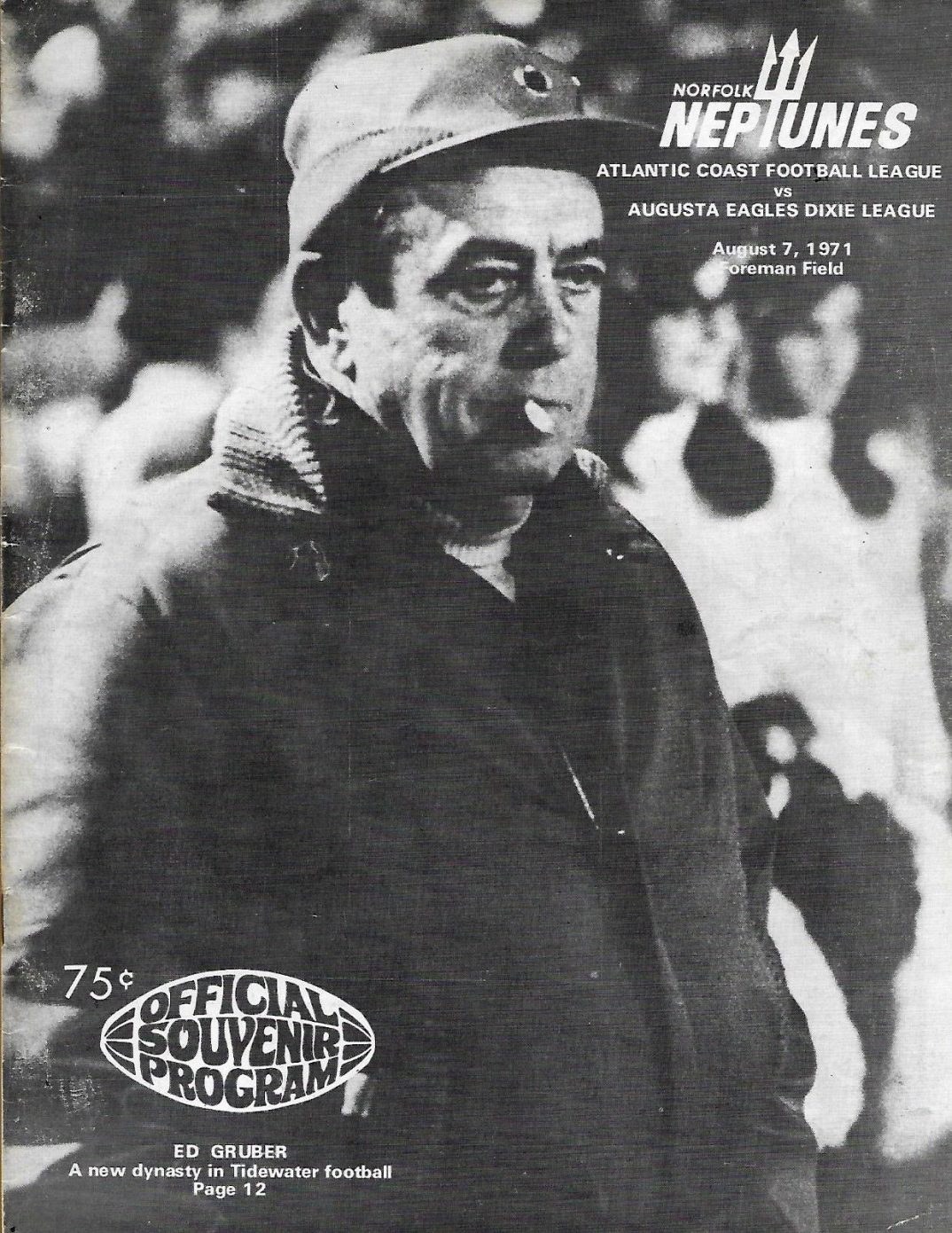1971 Norfolk Neptunes Game Publications – SportsPaper.info