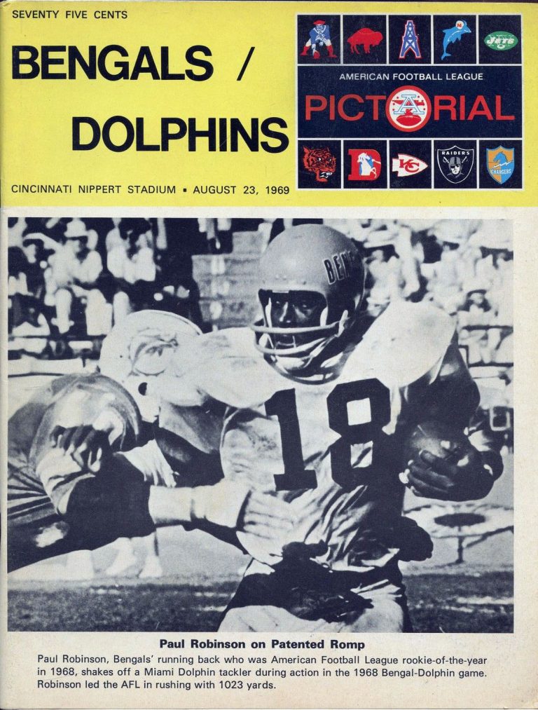 1969 Cincinnati Bengals Game Publications – SportsPaper.info